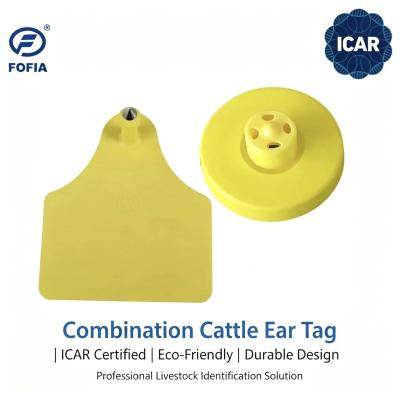 China New FOFIA Customizable TPU RFID Blank Animal Ear Tags for Farm Use on Sheep Goat Cattle Pig Rabbit for sale