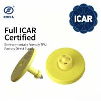China New Waterproof Fofia Full ICAR Certified ET908 Yellow RFID TPU Cow Ear Tag 1.5 Year Warranty Laser Coding Animal Tracking Cattle for sale