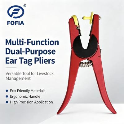 China New FOFIA Metal Aluminum Alloy Farm Animal Ear Tag Applicator Laser Coding Cattle Pig Sheep Horse 3 Months Warranty for sale