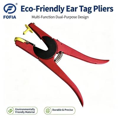 China New FOFIA Aluminum Alloy Farm Animal Ear Tag Applicator with Laser Coding for Cattle Pig Sheep Horse Ear Tags 3 Months Warranty for sale