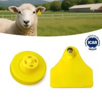 China Waterproof Durable Fofia Sheep Goat Combination Electronic Animal Tracking Chip Ear Tag New RFID TPU Laser Coding Farm  3 Year for sale