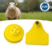 China FULL ICAR Certified 134.2KHz FDX-B RFID TPU Material Sheep & Cattle Ear Tag New for Livestock Tracking ET957+T967 Fofia for sale