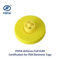 China FOFIA New Full ICAR Durable Waterproof RFID LF TPU Yellow Ear Tags ET908+T905 EM4305 Chips 5-Year Warranty Cattle 14.5mm for sale
