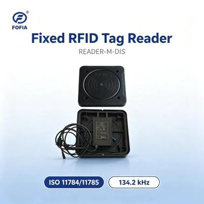 China FOFIA White Waterproof Plastic 134.2KHz USB Short-Range RFID Fixed Reader ISO11784/5 Protocol 0~50cm Reading Distance for Farm for sale