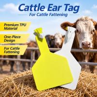 China Custom Fofia T914 TPU Plastic Yellow Cattle Sheep Pig Ear Tags | Laser Coding Livestock Management Farm Feedlot Cow ID Tracking for sale