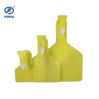 China Custom Fofia T914 TPU Plastic Yellow Cattle Sheep Pig Ear Tags | Laser Coding Livestock Management Farm Feedlot Cow ID Tracking for sale