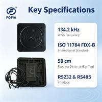 China FOFIA Waterproof Plastic 134.2KHz USB Short-Range RFID Fixed Reader with ISO11784/5 Protocol for Farm Cattle Use White for sale