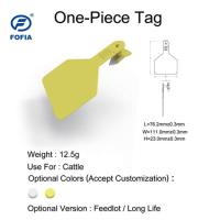 China Custom New TPU Plastic Yellow Cattle Ear Tags Laser Coding | Fofia T914 Model Livestock Management Farm Feedlot Cow ID 1.5 Year for sale
