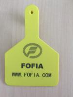 China Custom New TPU Plastic Yellow Cattle Ear Tags Laser Coding | Fofia T914 Model Livestock Management Farm Feedlot Cow ID 1.5 Year for sale