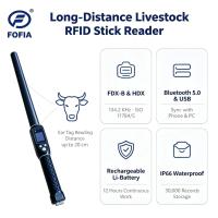 China Durable Waterproof Long Range 134.2kHz RFID Ear Tag Reader ISO11784/5 Protocol 30-100cm Reading Distance PVC Material Cards for sale