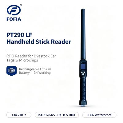 China Durable Waterproof Long Range 134.2kHz RFID Ear Tag Reader ISO11784/5 Protocol 30-100cm Reading Distance PVC Material for for sale