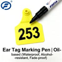 China FOFIA New Plastic Livestock Identification Marker Waterproof Animal Ear Tags with Mark Pen and Black Ink 1 Year Warranty for sale