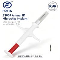 China FOFIA New RFID 134.2kHz Animal Microchip FDX/EM4305 IP67 Waterproof Pet Livestock Pet Ear Tag Injection PP for sale