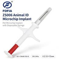 China Durable Fofia New RFID 134.2kHz PP Material Dog ID Microchip Waterproof Farm Use Pet Injection 1.5 Year Farm Ear Tag for sale