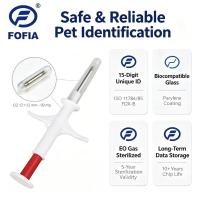China Waterproof Fofia New ICAR Certified RFID 134.2kHz PP Animal ID Microchip Model ZS006 Blue/Red 1.5 Year Warranty Pets Cat Dog Use for sale