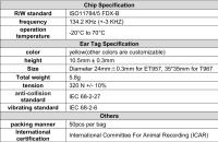China FULL ICAR Certified 134.2KHz FDX-B RFID TPU Material Yellow Sheep Cattle Ear Tag New Livestock Tracking ET957+T967 Fofia 5 Year for sale