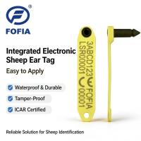 China New Fofia High-Temperature Resistant Integrated Anti-Shedding Laser-Coded Electronic ET969 Yellow Sheep RFID Ear Tag 1.5-Year for sale