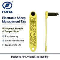 China New Fofia High-Temperature Resistant Integrated Anti-Shedding Laser-Coded Electronic ET969 Ear Tag Sheep Built-in RFID RF Chip for sale