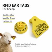 China Fofia ET957+T967 Sheep Goat Cattle Pig Combination Animal Tracking Ear Tag New RFID TPU Plastic Laser Coding 3-Year Warranty for sale