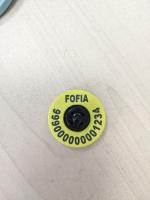 China New Full ICAR LF Waterproof RFID TPU 0.01g Yellow Animal Ear Tags 14.5mm ET908+T901 Chips 5 Year Warranty Fofia Cattle Use for sale