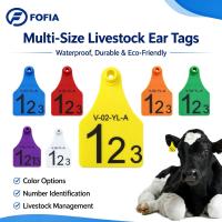 China Fofia T921 New Animal Tracking Ear Tag High Quality RFID TPU Plastic Chip Laser Coding 1.5 Year Warranty for Farm for sale