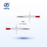 China Fofia ZS006 RFID Animal ID Microchip 134.2 kHz 2.12 X 12 mm PP Waterproof ICAR Certified Livestock Identification for sale