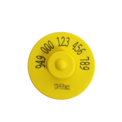 China 960MHz Farms Cattle Eid Ear Tags Yellow Color 96 Bits for sale