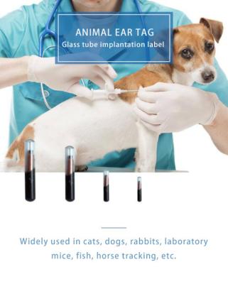 China 134.2 KHz Frequency Animal ID Microchip with 6 Adhesive-stickers for sale