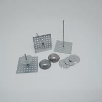 China Smooth Galvanized Steel Self Adhesive Insulation Stick Pins Anchors Fastener Hangers Cap Nail 50mm for sale