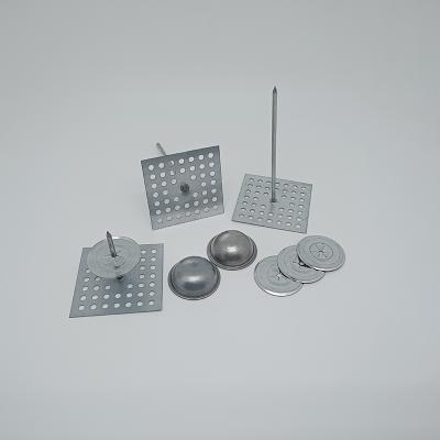 China Smooth Galvanized Steel Self Adhesive Insulation Stick Pins Anchors Fastener Hangers Cap Nail 50mm for sale