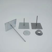 China ISO9001 Perforated Base Insulation Hangers Galvanized Steel Self Stick Insulation Pins for sale