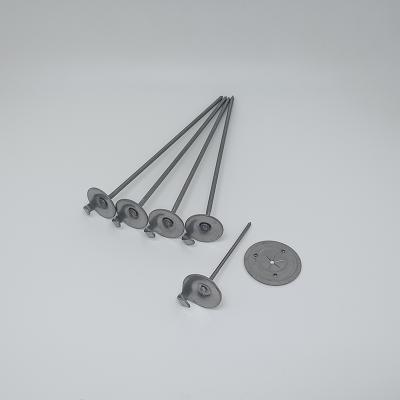 China Steel Cap Nail Smooth Shank Type With Checkered Head Style Welding Duct Liner Cup Insulation Pin for sale