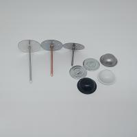 China Smooth Shank Self Adhesive Insulation Hangers Perforated Steel Welding Insulation Pins 44 holes for sale