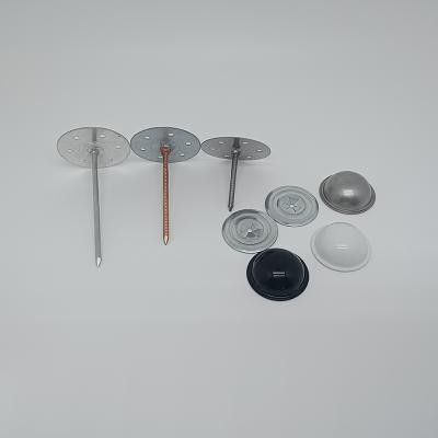 China Smooth Shank Self Adhesive Insulation Hangers Perforated Steel Welding Insulation Pins 44 holes for sale