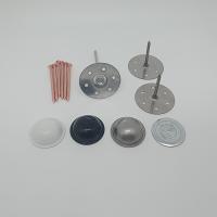 China Flat Head Steel Self Insulation Stick Pin Adhesive Rockwool Fixing Pin 25*25mm 35*35mm for sale