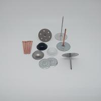 China Round Perforated Base Steel Marine Adhesive Insulation Pin 62.5mm Length for sale