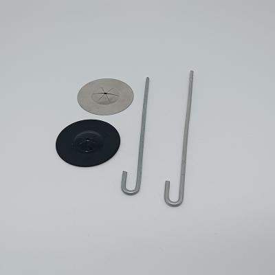 China Durable Black Electrophoretic Insulation J Hook For Solar Panel Fastening Barbed Wire for sale