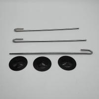 China Stainless Steel Hooks Fastener J Hook For Solar Panel Mesh With Clips  10GA 14GA for sale