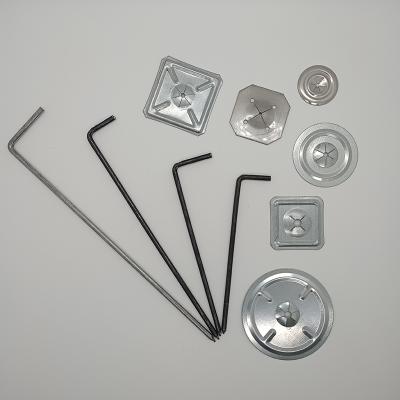China ISO9001 200mm L Shaped Wall Anchors Welding Self Locking Pressure Plate for sale