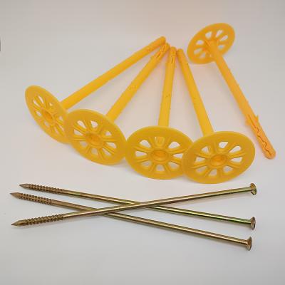 China PP Plastic Insulation Fastener Anchor Insulation Nylon Wall Plug Flat Head for sale