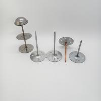 China Fixing Rock Wool Glass Wool Square Base Base Galvanized Sheet Stuck up Pins Self Adhesive Insulation Pins for sale