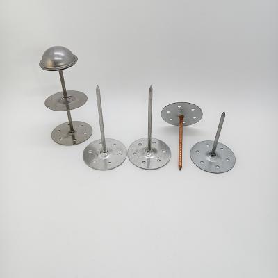 China Fixing Rock Wool Glass Wool Square Base Base Galvanized Sheet Stuck up Pins Self Adhesive Insulation Pins for sale