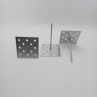 China Galvanized Finish Perforated Base Insulation Hangers with Custom Pin Size and Corrosion Resistant Self Adhesive Insulation Stick Pins for sale