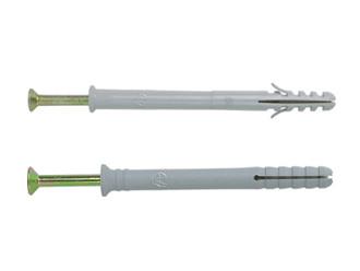 China Nylon Hammer Drive Anchors with Zinc Plated Passivated Steel Screw for sale