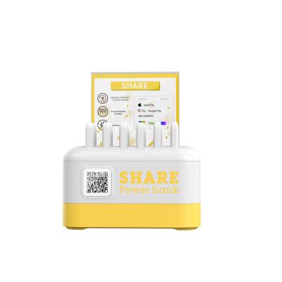 China ABS Desktop Shared Rental Power Bank Coin Operated Cell Phone Charging for sale