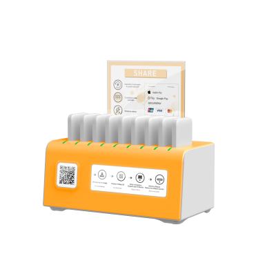 China 8 Port ABS Sharing POS Power Bank Rental Service 3500g 500 Charging Times for sale