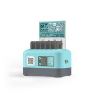 China Green 12 Ports 100000mah Cell Phone Charging Kiosk For Coffee Shop for sale