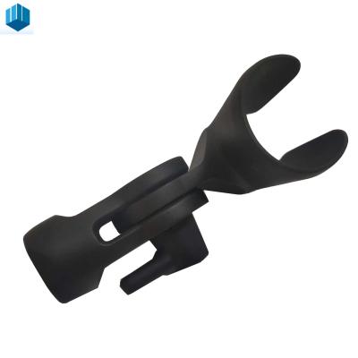 China Plastic Injection Molded Microphone Rotating Bracket 35000 Shots Black Custom for sale
