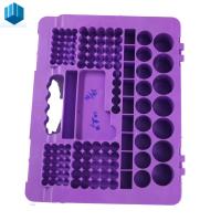 China Custom Injection Molded Purple Plastic Inner Parts PA Nylon 35000 Shots Mold Life for sale