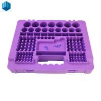 China Custom Injection Molded Purple Plastic Inner Parts PA Nylon 35000 Shots Mold Life for sale
